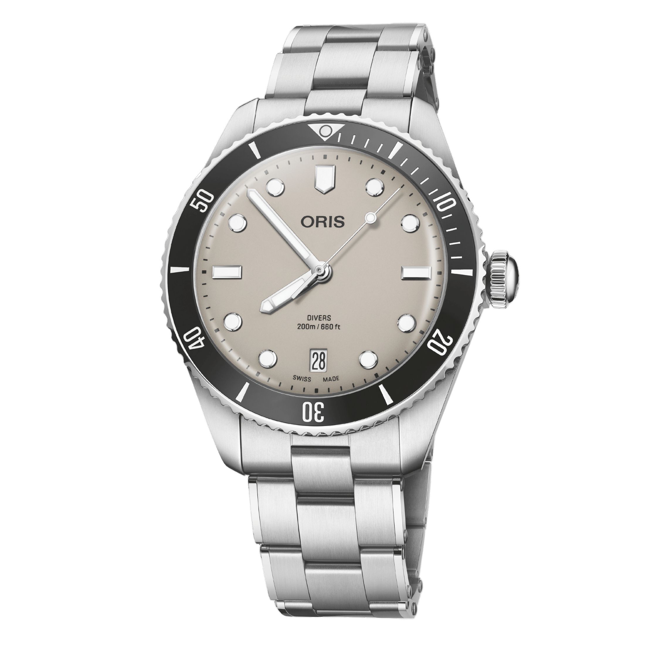 Oris Divers Date 39 mm Beige 01 733 7795 4051-Set - Lepage