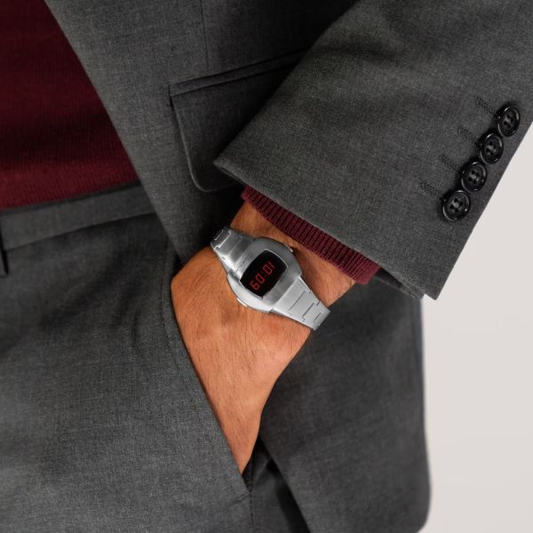 Montre Hamilton PSR 74 Digital quartz acier affichage LCD et Oled ...