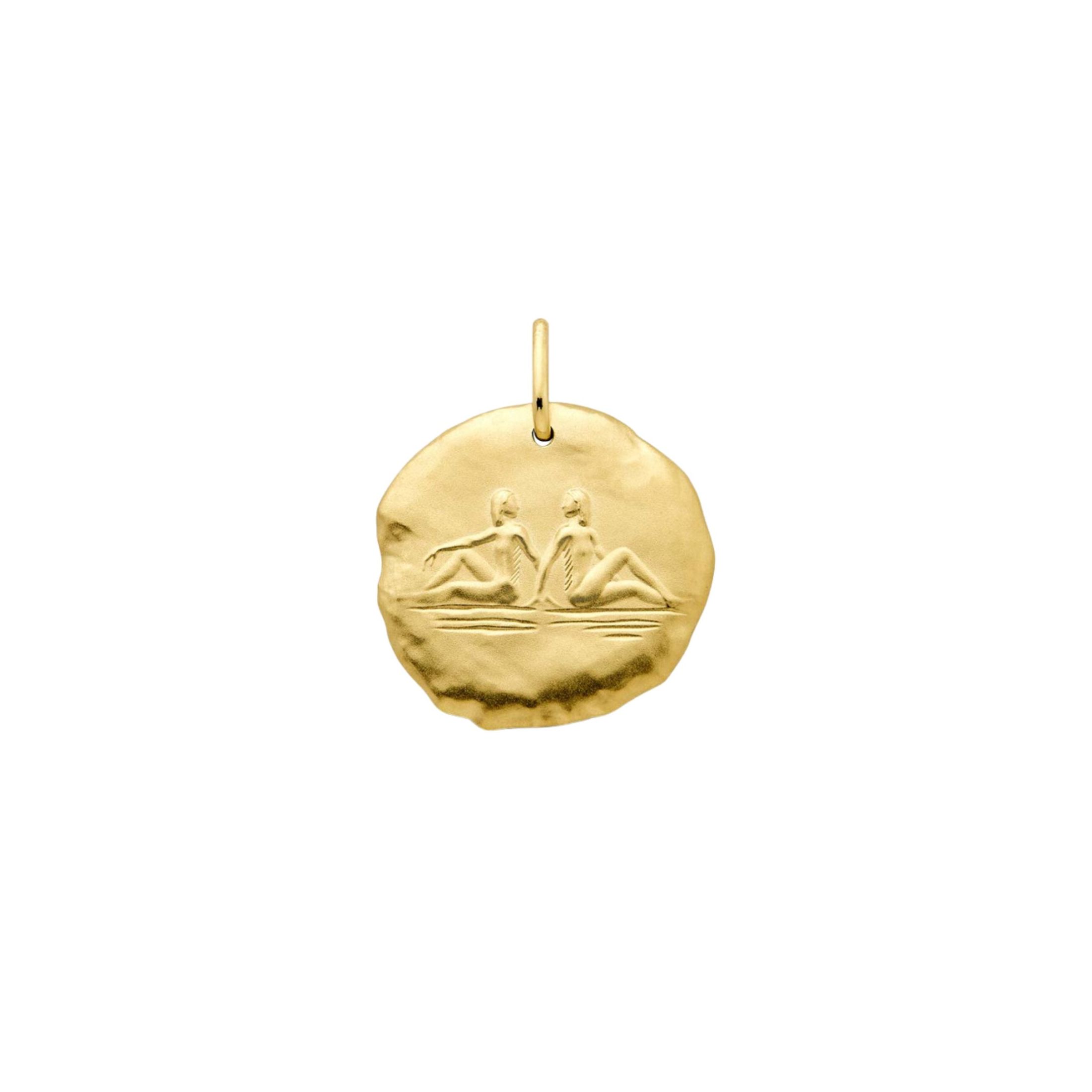 Arthus Bertrand Gemini medal in yellow gold 23 mm- Lepage