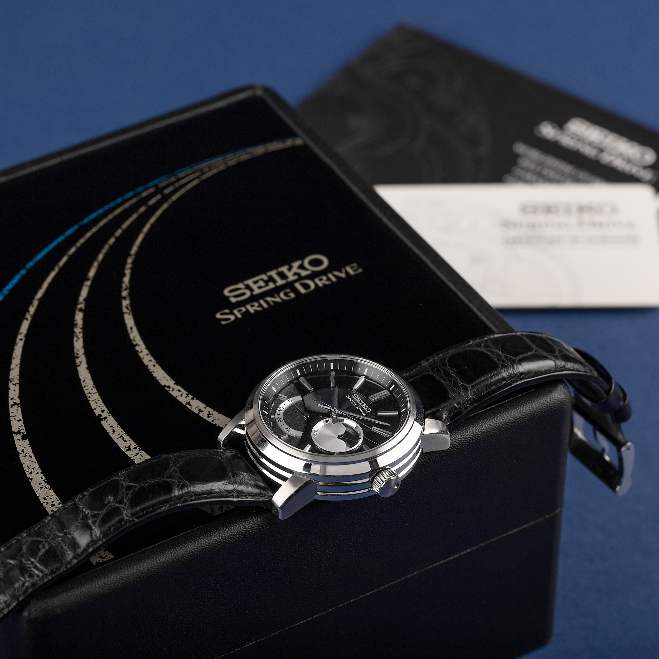 Pre-Owned Seiko Spring Drive Moonphase SNR017 Full Set - Lepage