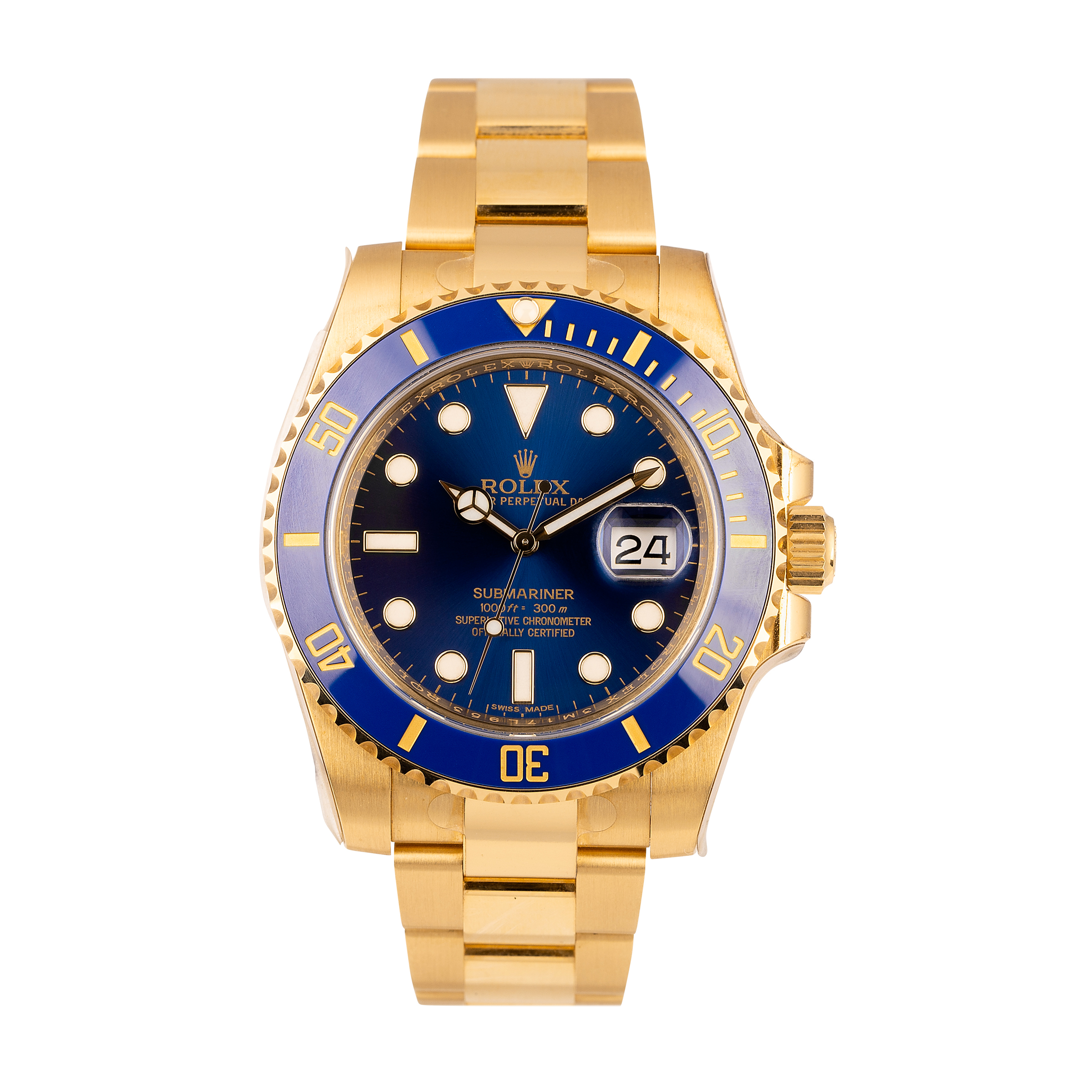 Montre Rolex Submariner Date or jaune 116618LB - Lepage