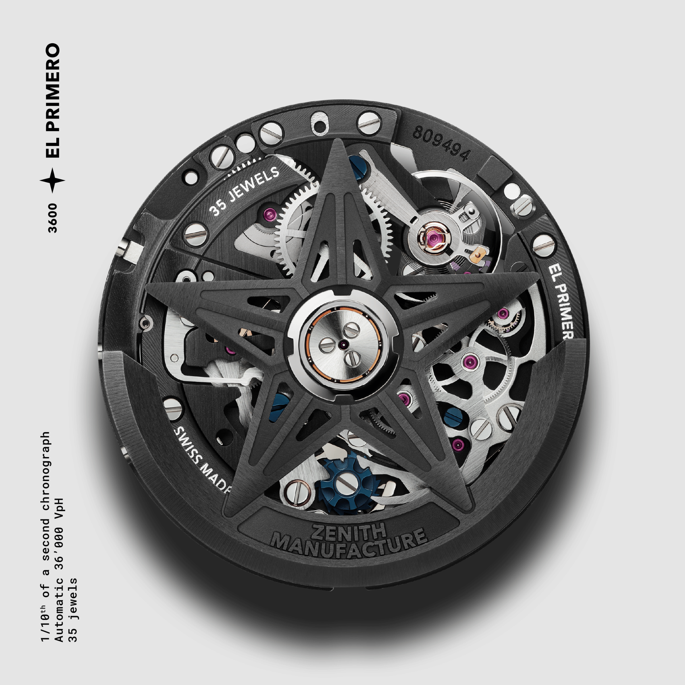Montre Zenith Defy Skyline Chronographe Skeleton noir - Lepage