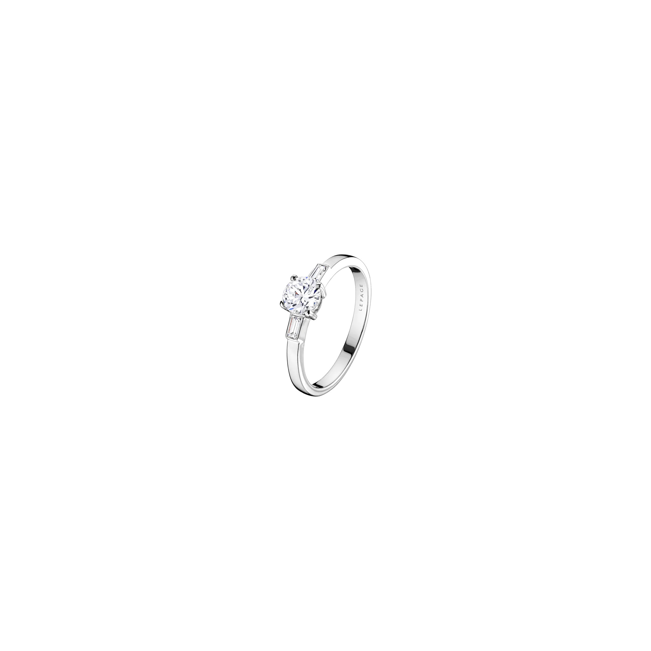 Solitaire Albert en or blanc et diamants | LEPAGE
