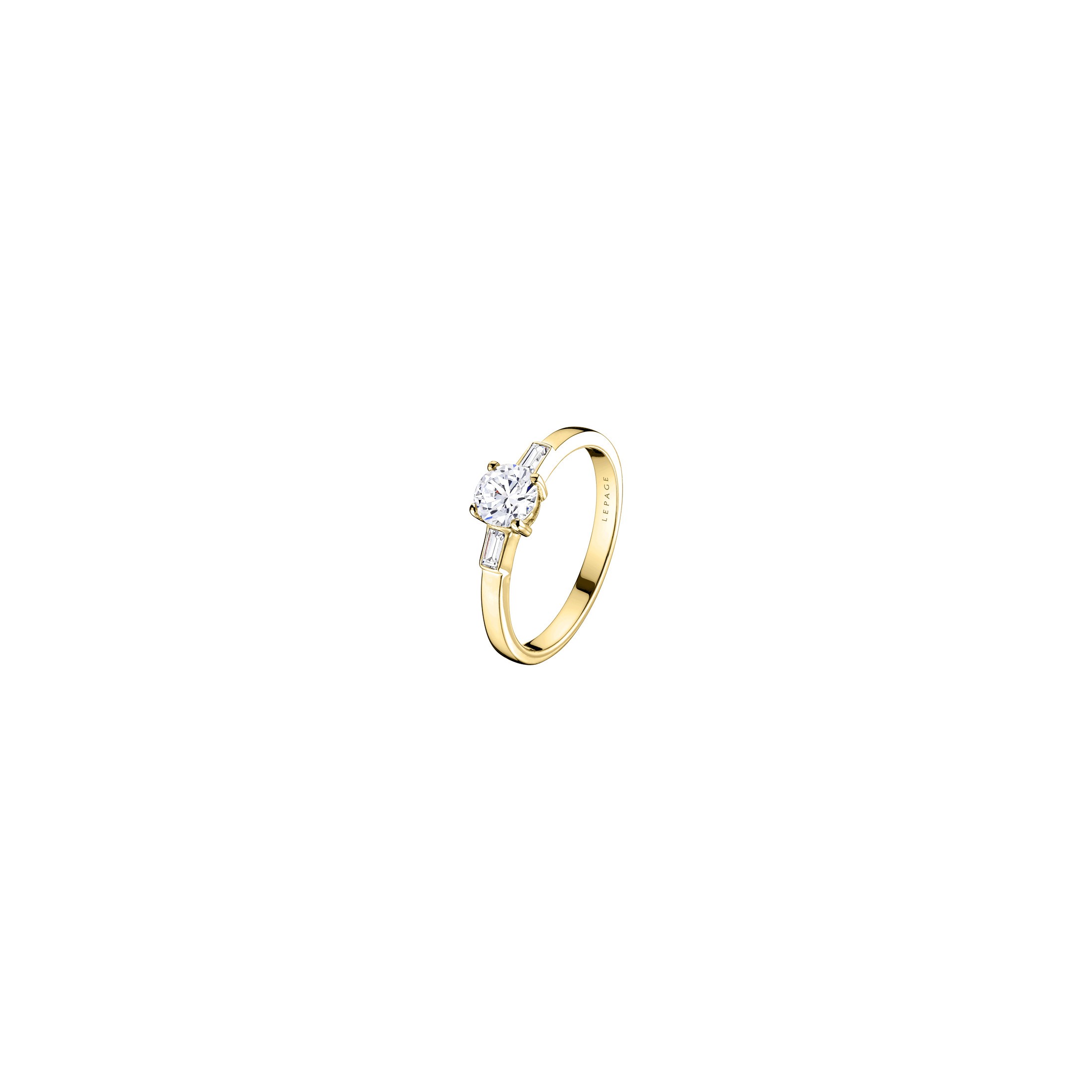 Albert engagement ring yellow gold diamonds | LEPAGE