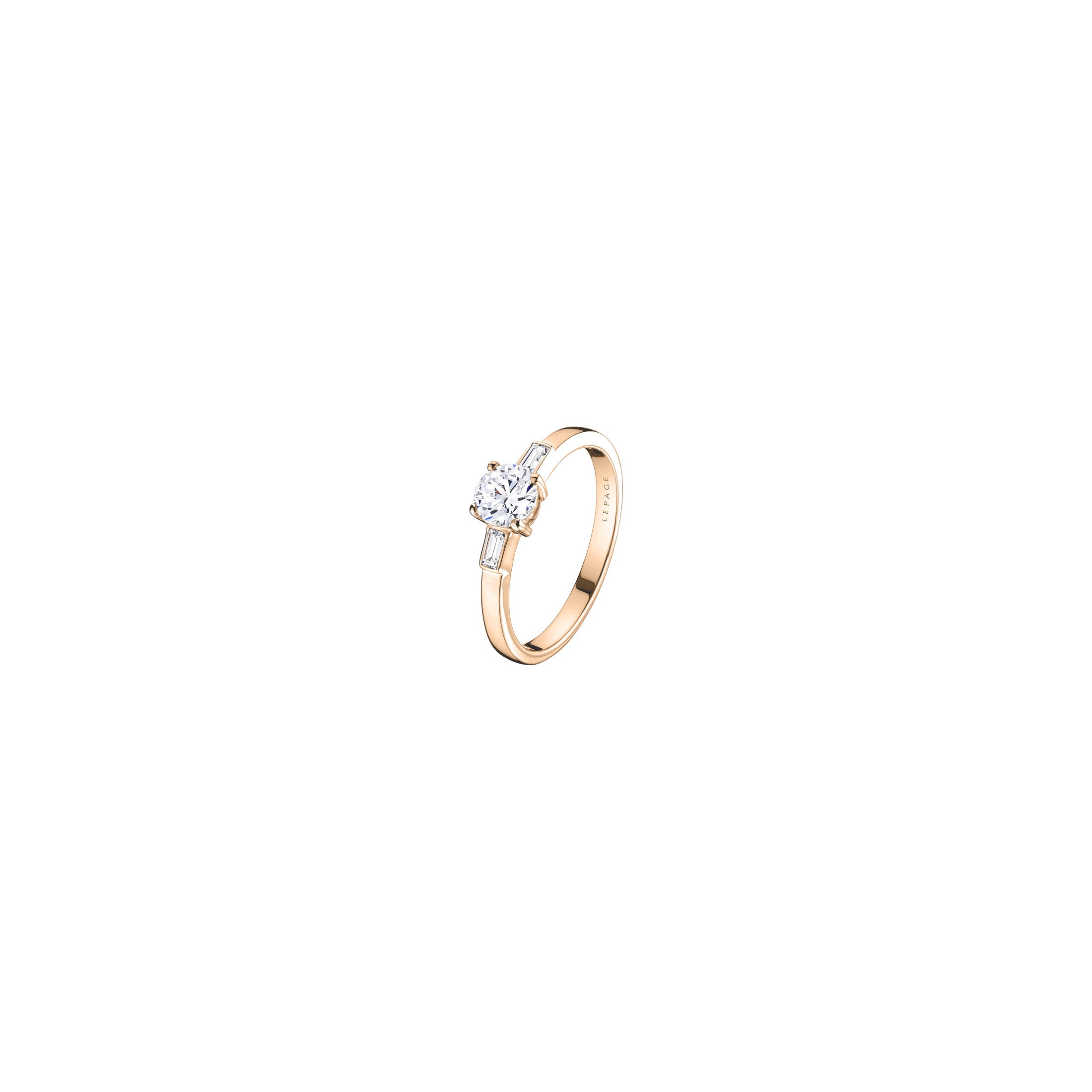 Albert engagement ring in rose gold and diamonds | LEPAGE
