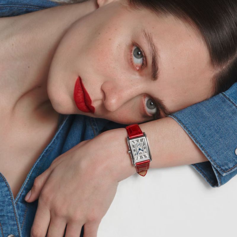 Montre Longines DolceVita quartz bracelet cuir rouge L52554715 - Lepage