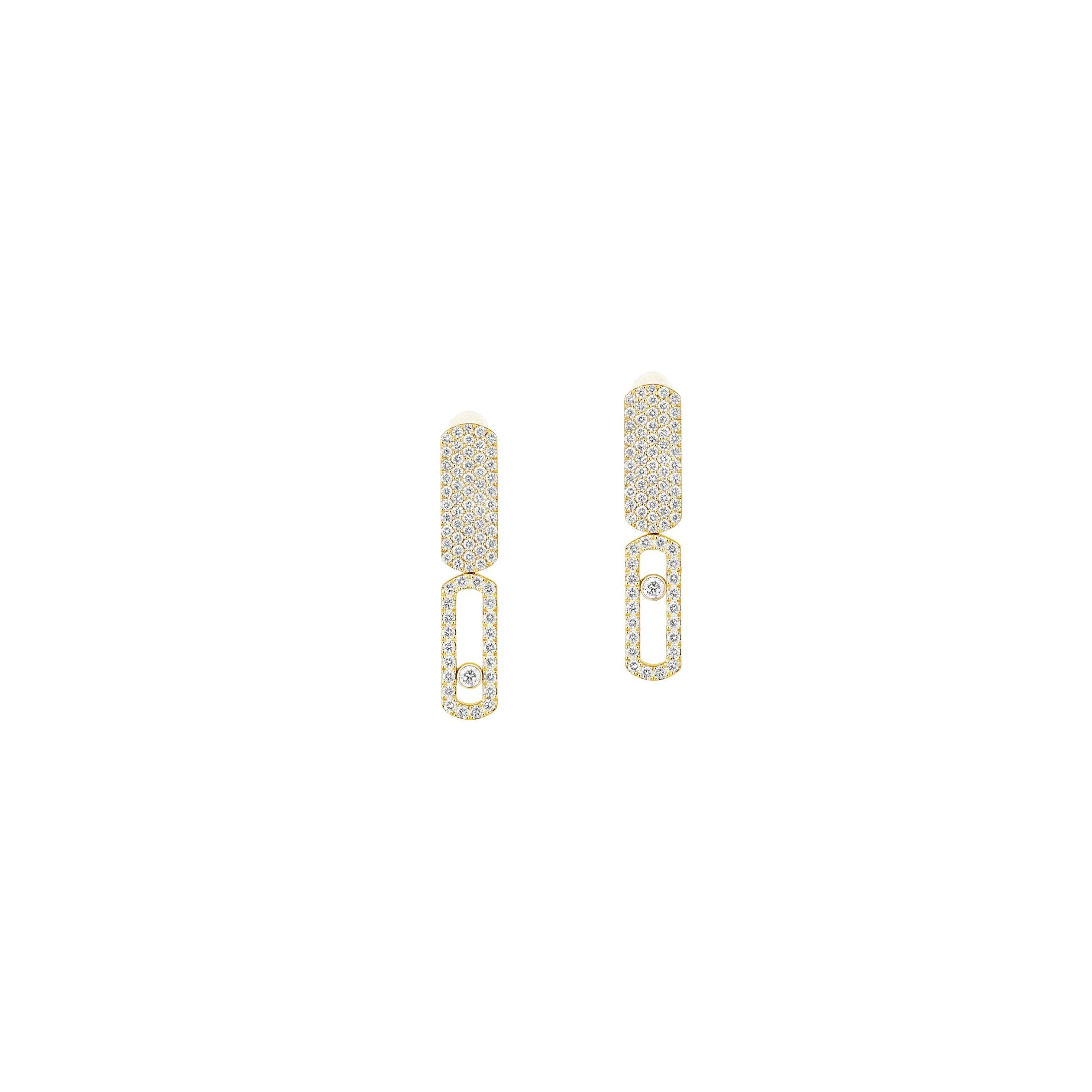 Messika Move Imperial GM earrings in yellow gold and diamonds - Lepage