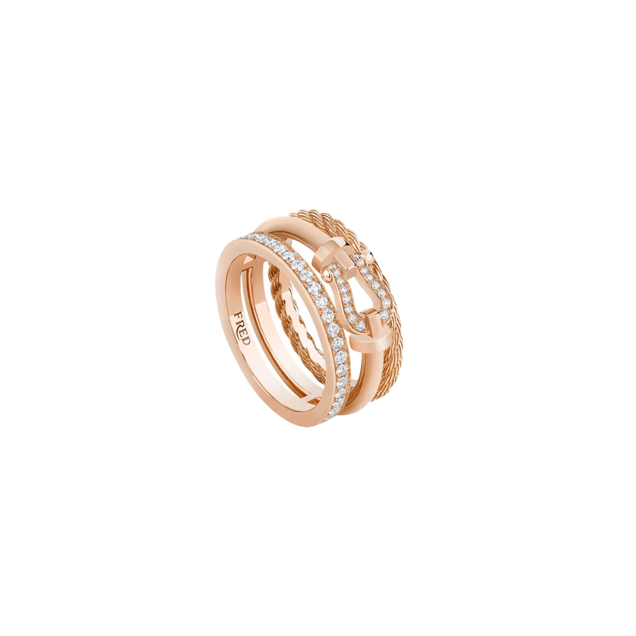 FRED Force 10 Rise ring in rose gold and diamonds – Lepage