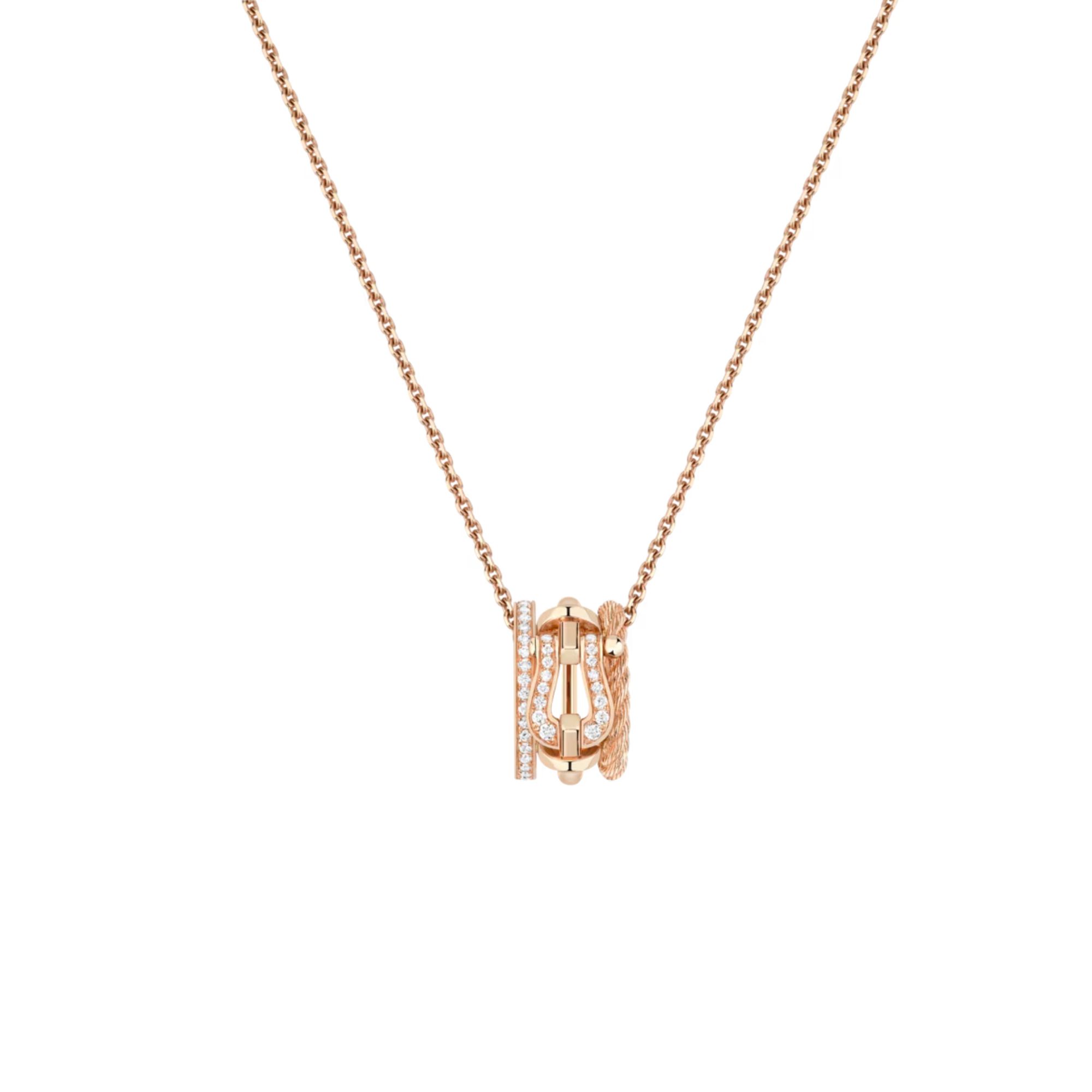 FRED Force 10 Rise necklace in 18k rose gold and diamonds - Lepage