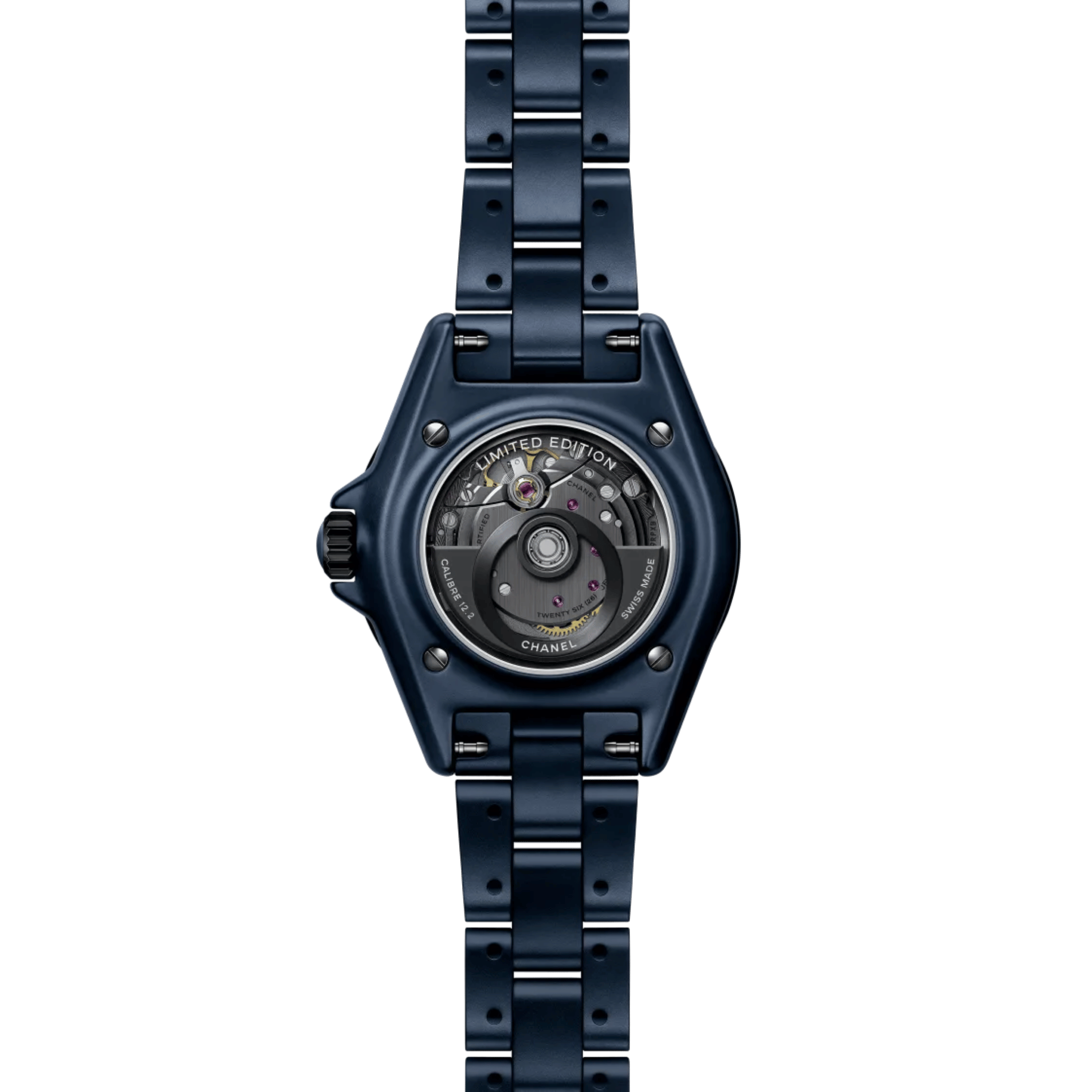 CHANEL J12 BLUE automatic watch, blue dial, blue sapphire hour markers ...