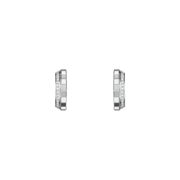 Chopard Ice Cube earrings in white gold and diamonds paved- Lepage