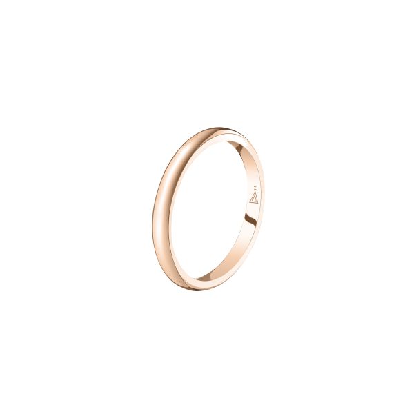 Alliance homme Prémisse demi-jonc confort en or rose| LEPAGE