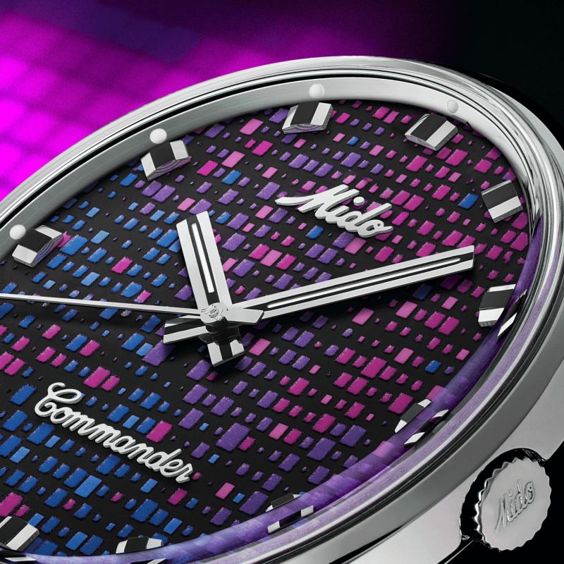 Mido Commander 1959 automatic watch with black and blue dial and ...