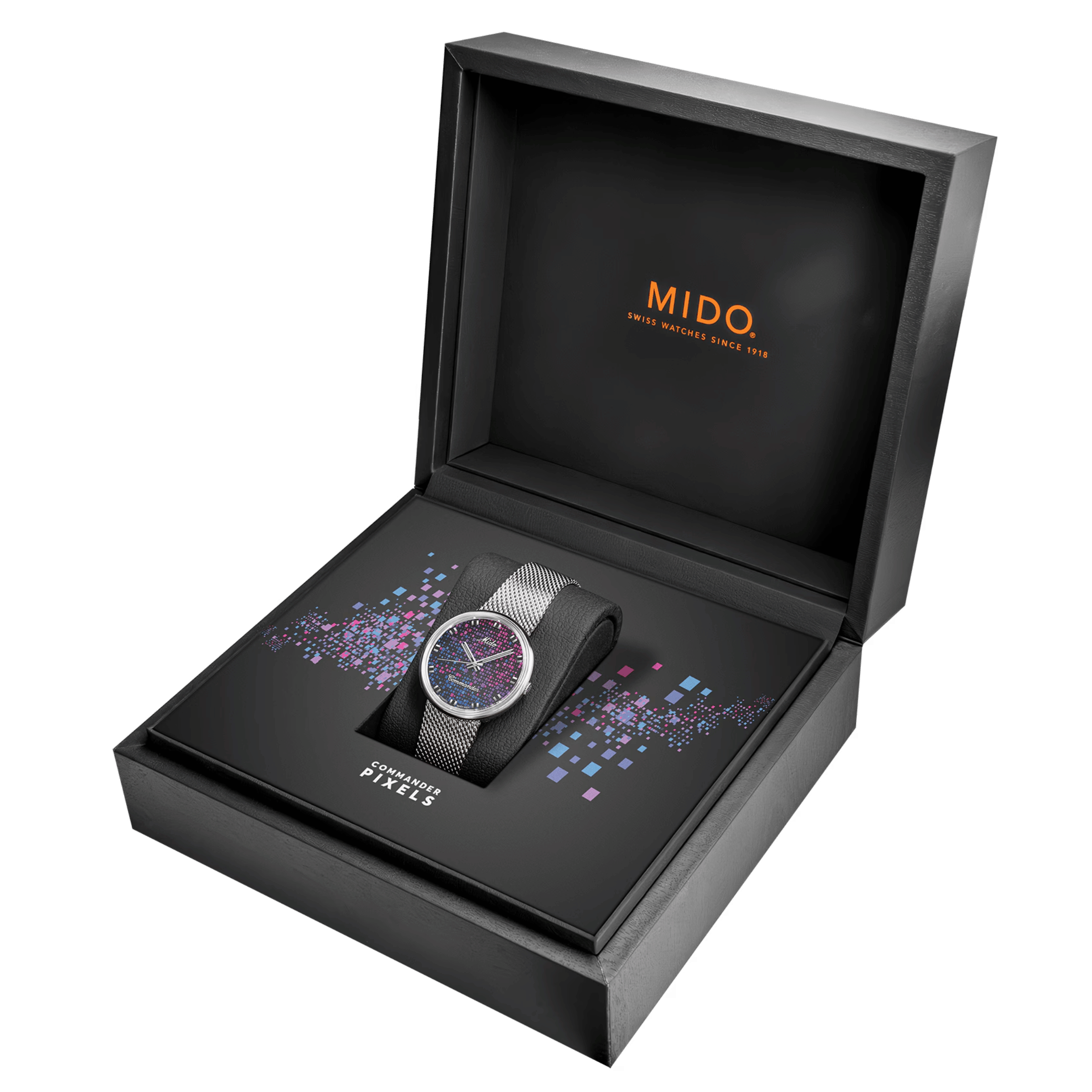 Mido Commander 1959 automatic watch with black and blue dial and ...