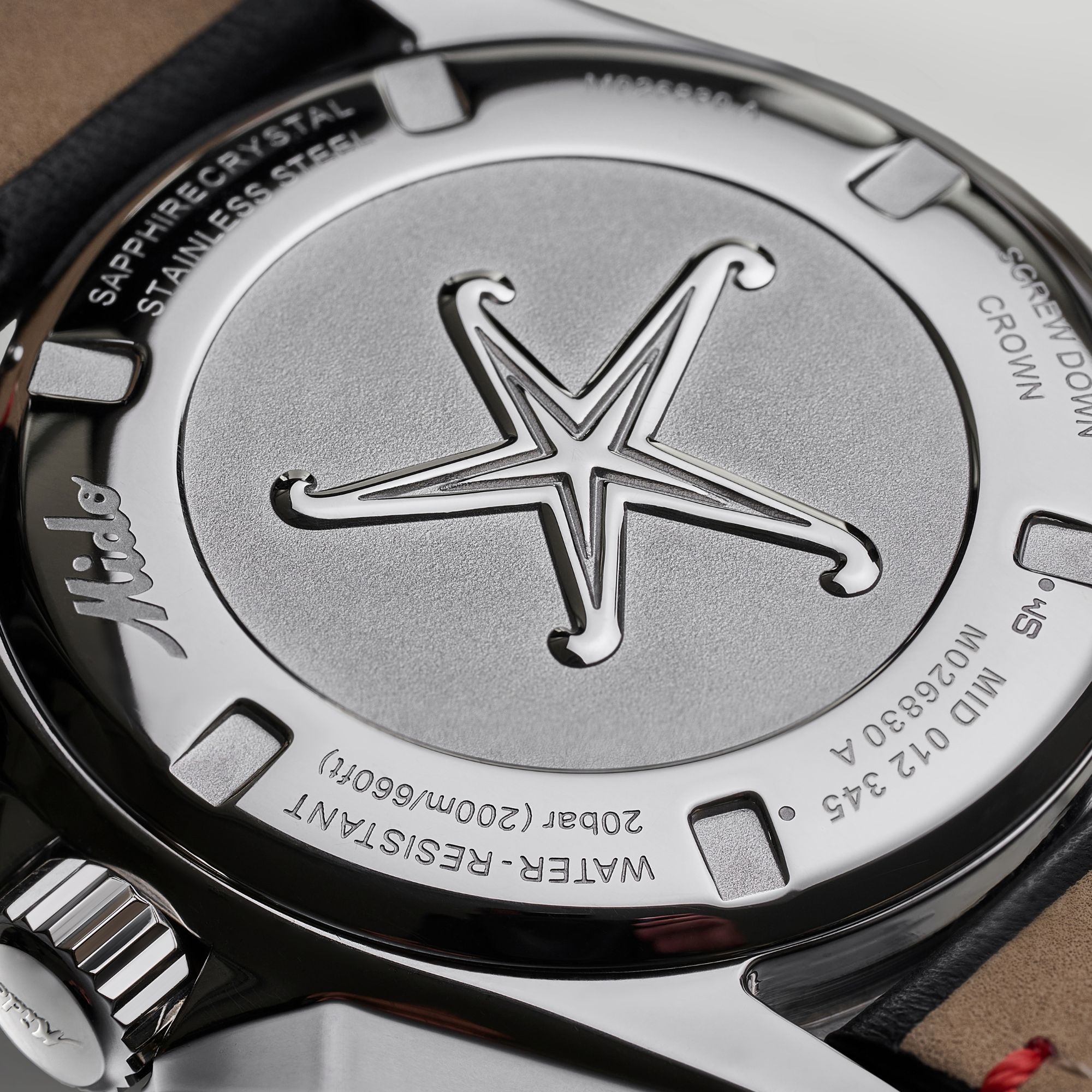Mido Ocean Star WorldTimer automatic watch with white and red dial ...