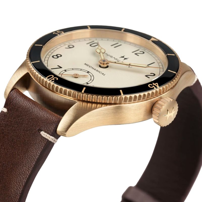 Hamilton Khaki Pilot Pioneer mechanical watch in bronze and titanium ...
