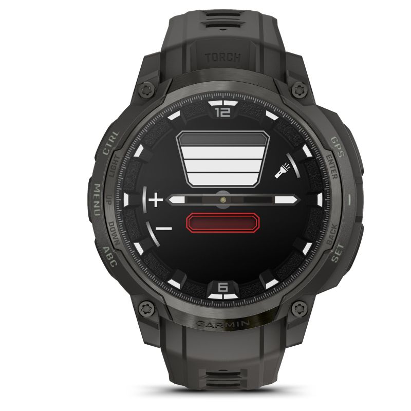 Garmin Instinct Crossover AMOLED watch with dark gray strap, 47 mm - Lepage