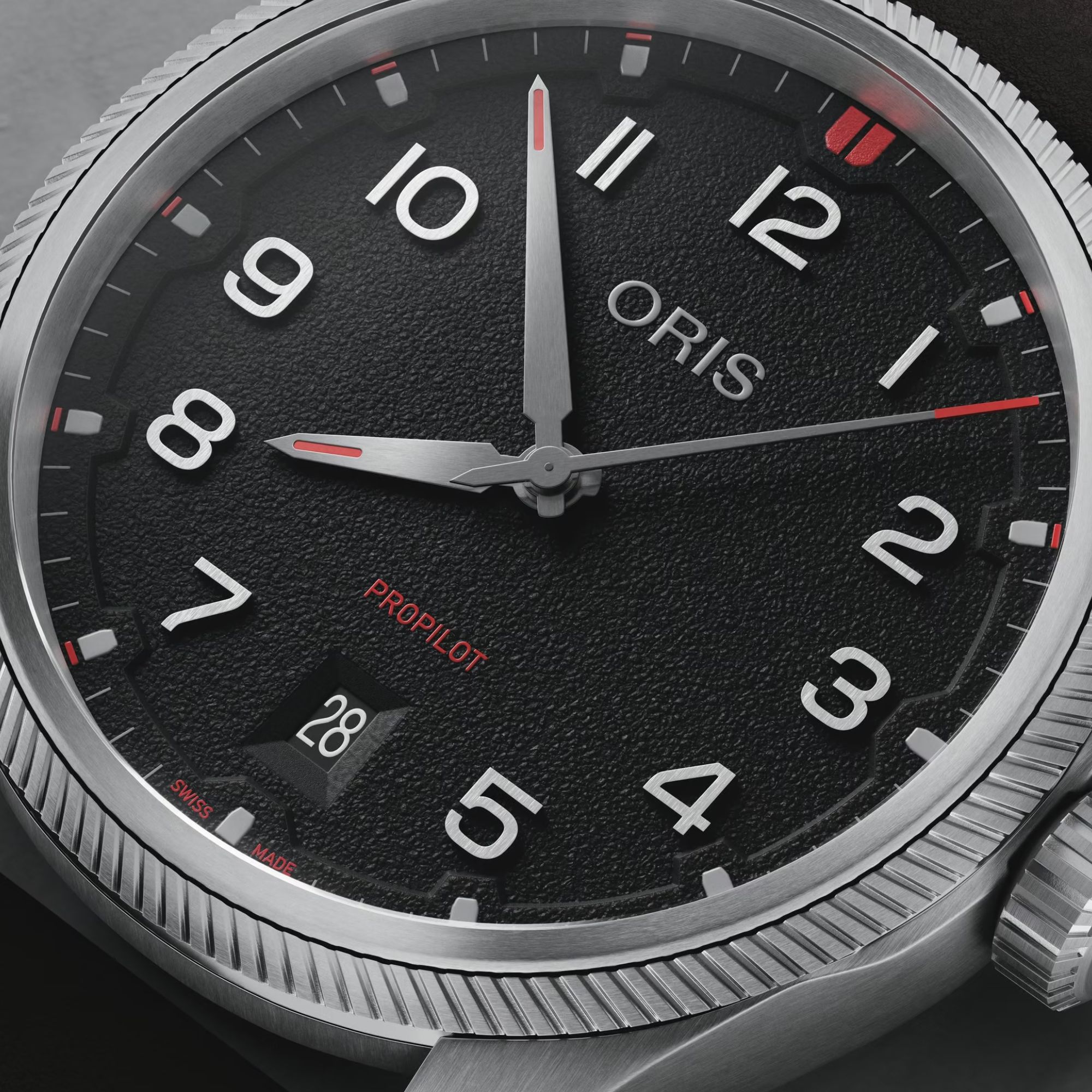 Montre Oris Aviation Propilot Date automatique cadran noir bracelet ...