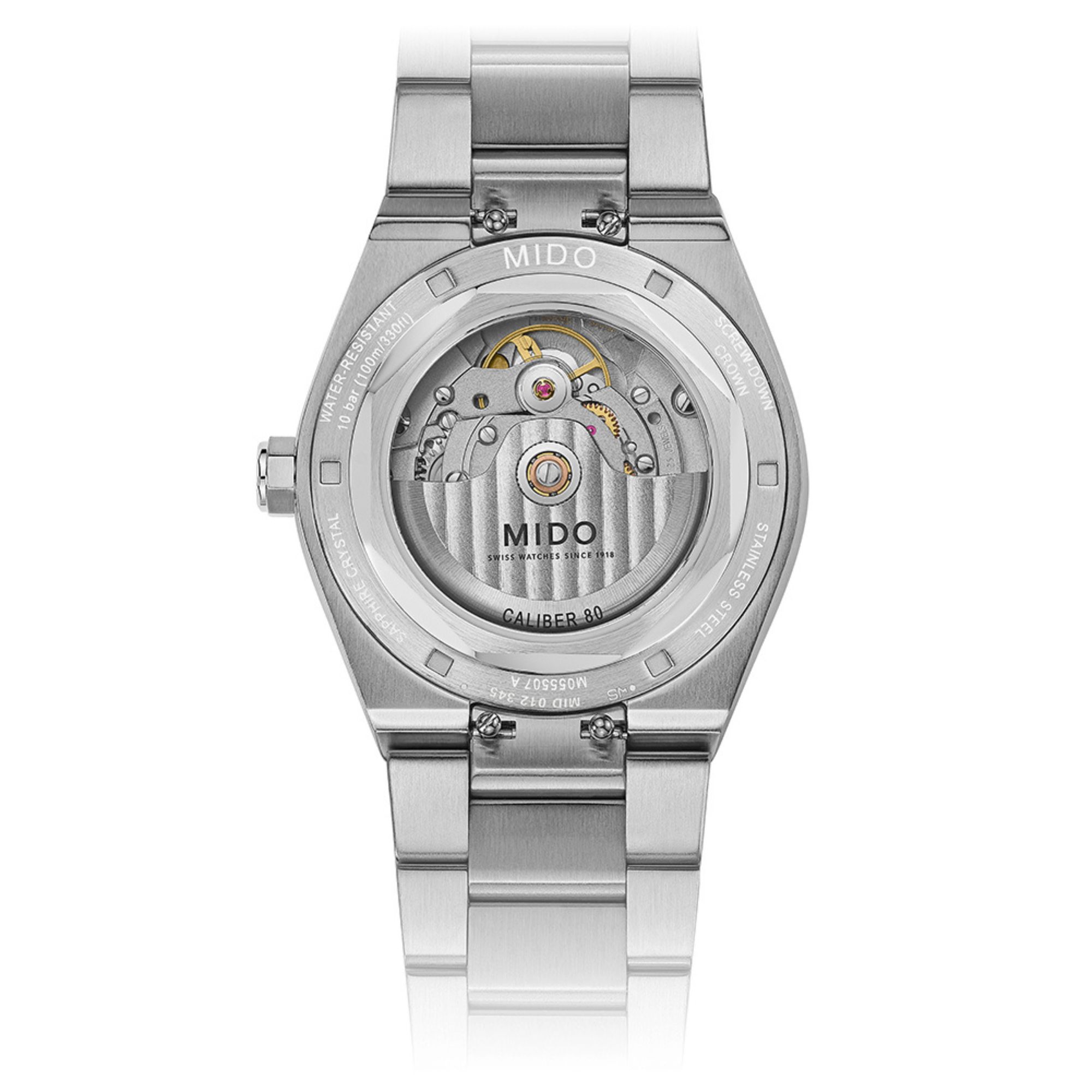 Mido Multifort 8 One Crown automatic watch with blue dial and steel ...