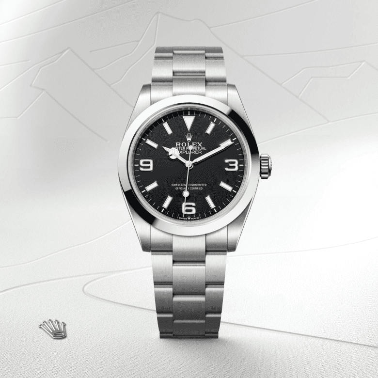 Rolex Explorer 40 Oyster, 40 mm, acier Oystersteel M224270-0001